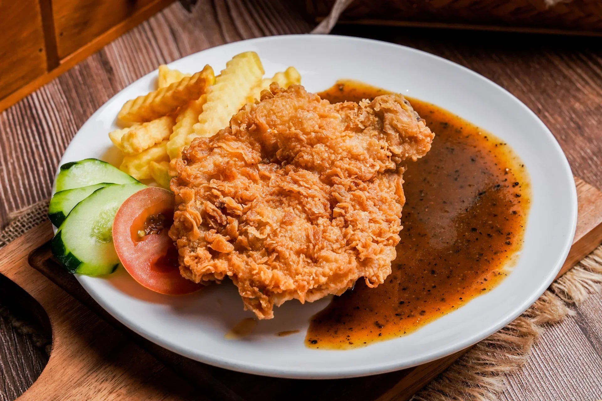 Quick and Easy Chicken Chop with Rich Brown Sauce – Thriveandlove
